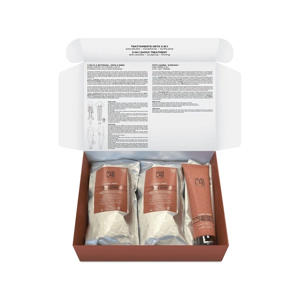 RVB LAB THE SKIN Meso Shape Zestaw Antycellulitowy 3w1 Bandaże + Krem ...